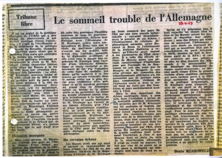 Exposition "Beate et Serge Klarsfeld, les combats de la mémoire" Expo ...